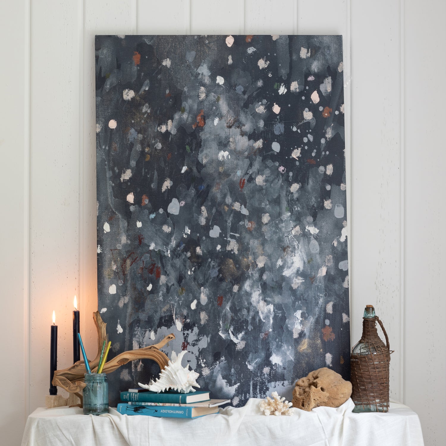 Beach Stones Canvas Wall Art . Rectangle