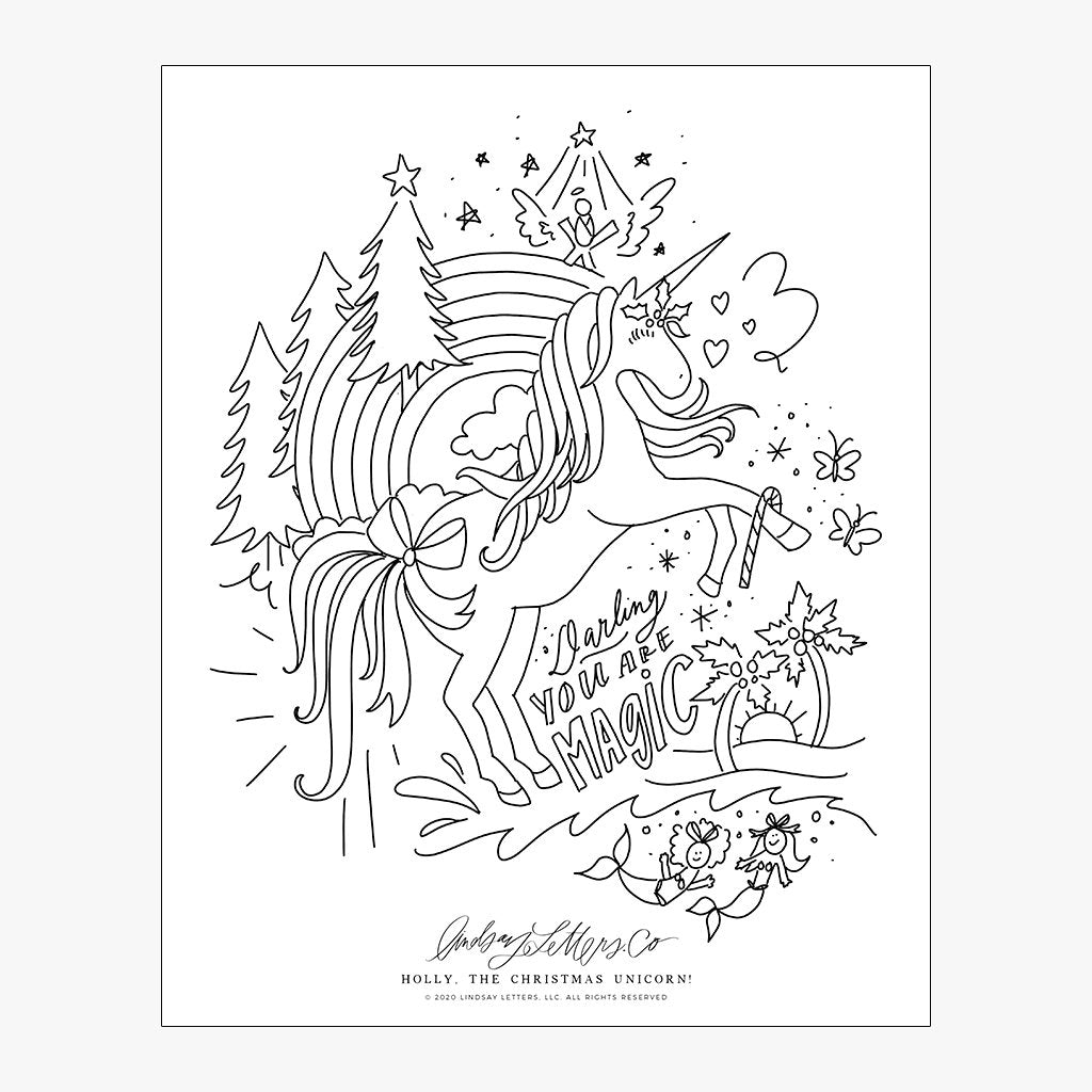 holly coloring sheet