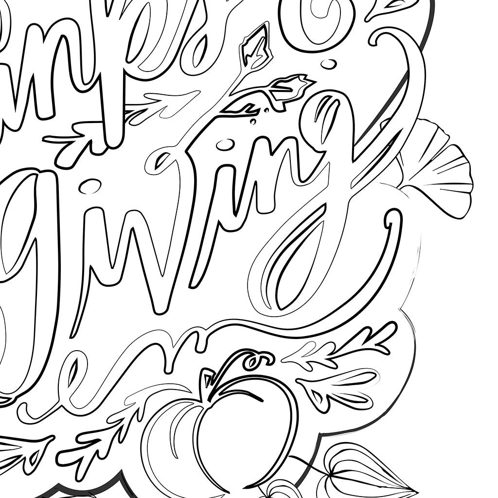 Thanksgiving Coloring Page (Download) – Lindsay Letters®